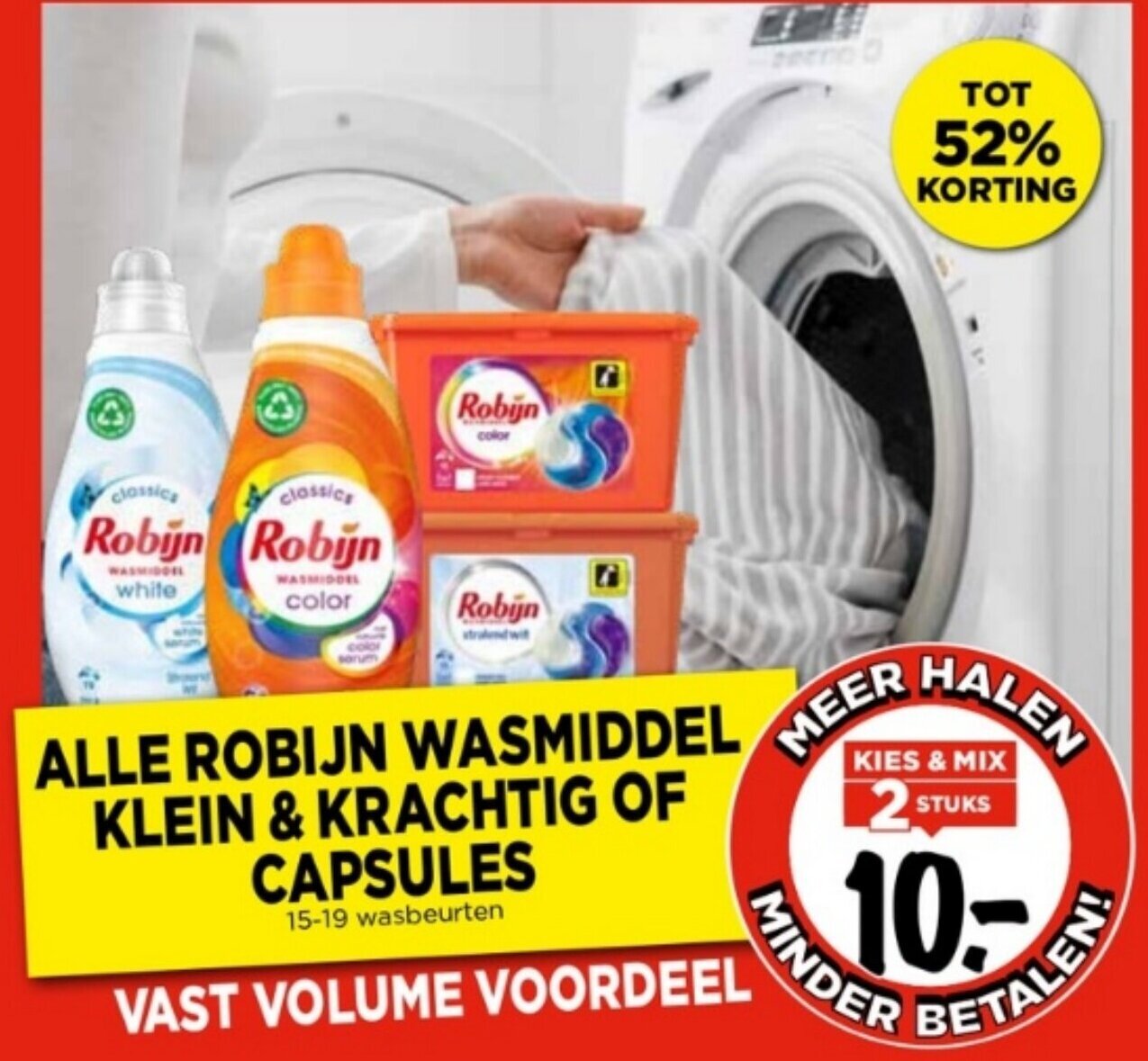 ALLE ROBIJN WASMIDDEL KLEIN & KRACHTIG OF CAPSULES 15-19 wasbeurten ...