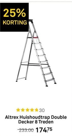 Altrex huishoudtrap double decker 8 treden aanbieding bij Karwei