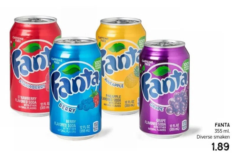 Fanta 355 ml. aanbieding bij Xenos