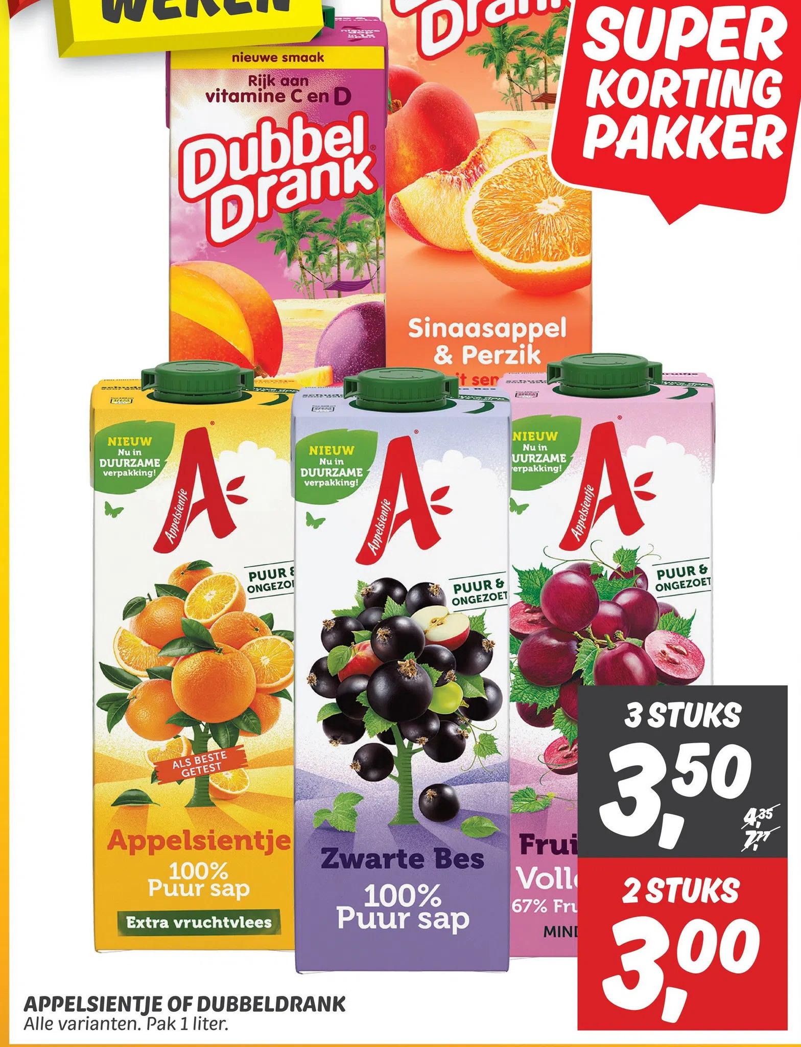 Appelsientje of dubbeldrank aanbieding bij Dekamarkt