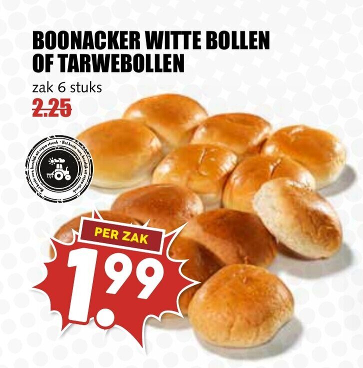 BOONACKER WITTE BOLLEN OF TARWEBOLLEN aanbieding bij De Boerenschuur