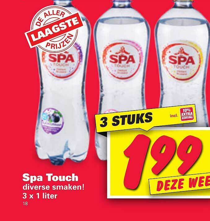 Spa Touch 1 liter aanbieding bij Nettorama