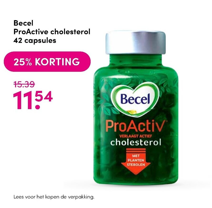 Becel ProActive cholesterol 42 capsules aanbieding bij DA