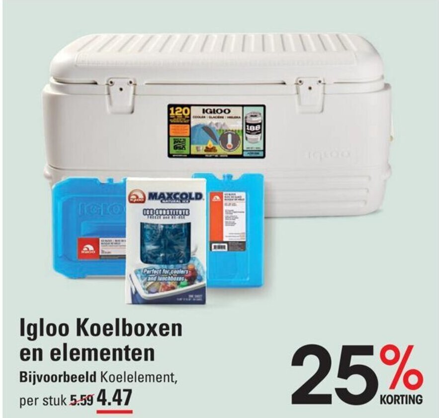 Igloo Koelboxen en elementen Bijvoorbeeld Koelelement, per stuk aanbieding bij Sligro