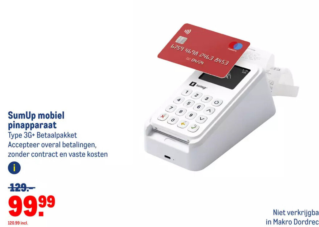 SumUp mobiel pinapparaat Type 3G+ Betaalpakke Accepteer overal ...
