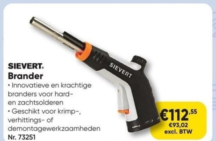 SIEVERT. Brander aanbieding bij Toolstation
