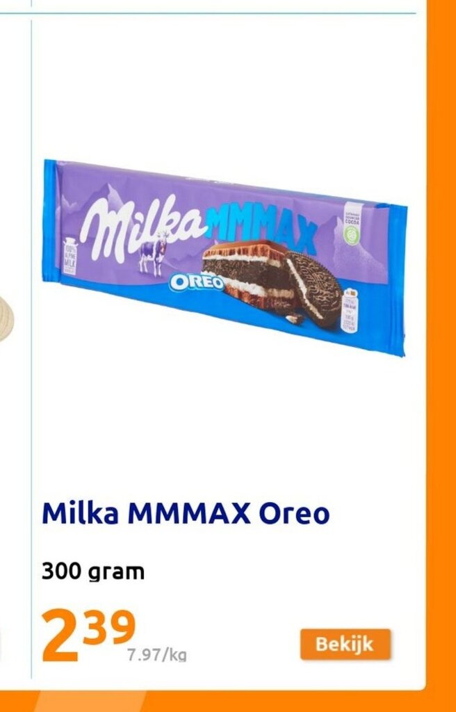 Milka MMMAX Oreo 300 gram aanbieding bij Action