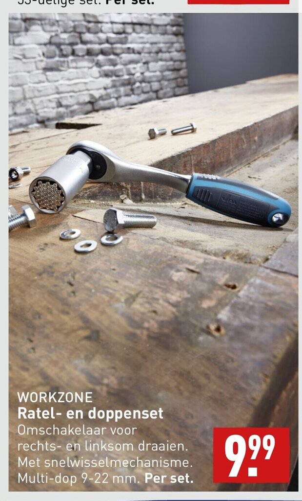 WORKZONE Ratel- en doppenset aanbieding bij ALDI