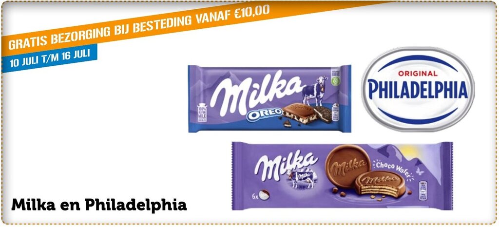 Milka en Philadelphia aanbieding bij Coop