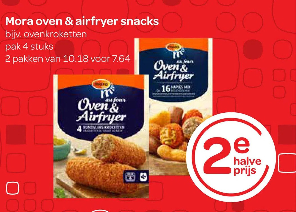 Mora oven & airfryer snacks aanbieding bij Spar
