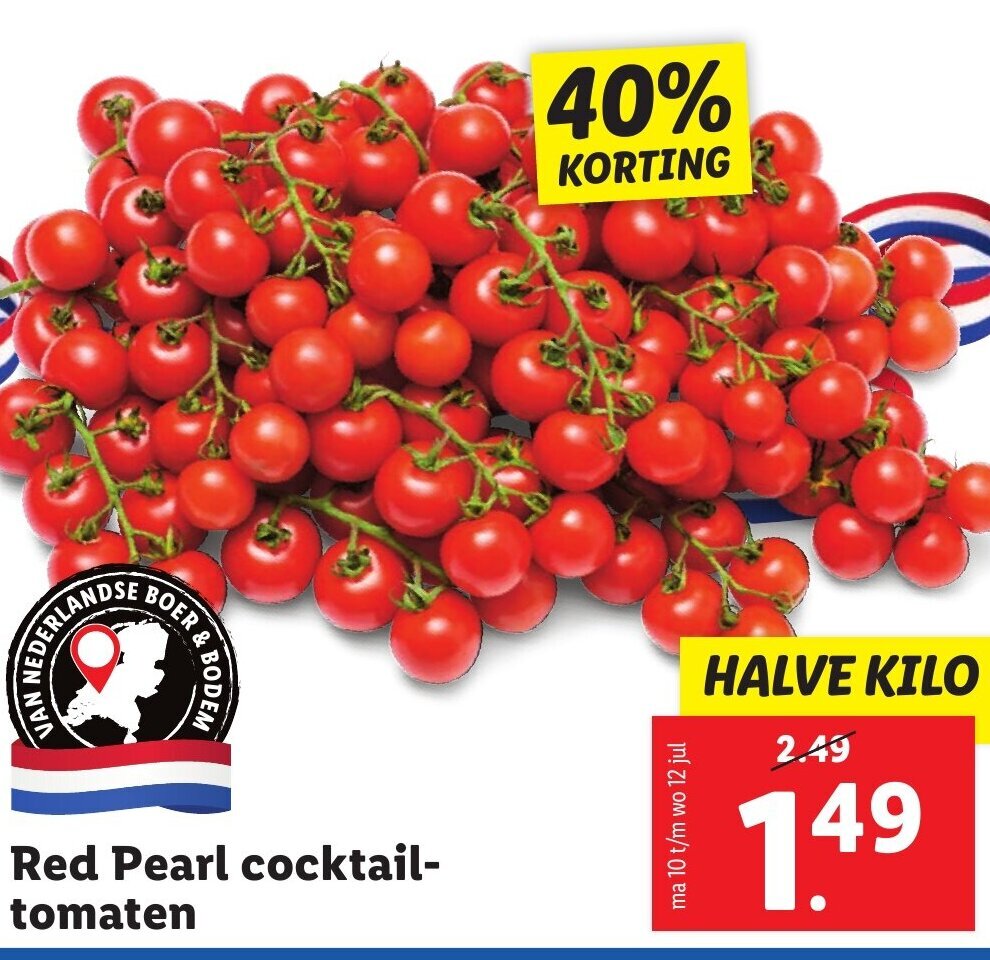 Red Pearl cocktail-tomaten aanbieding bij Lidl
