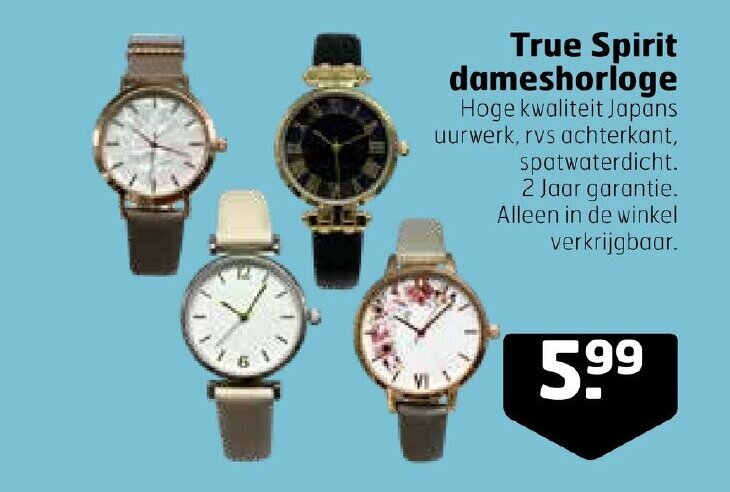 True Spirit dameshorloge aanbieding bij Trekpleister