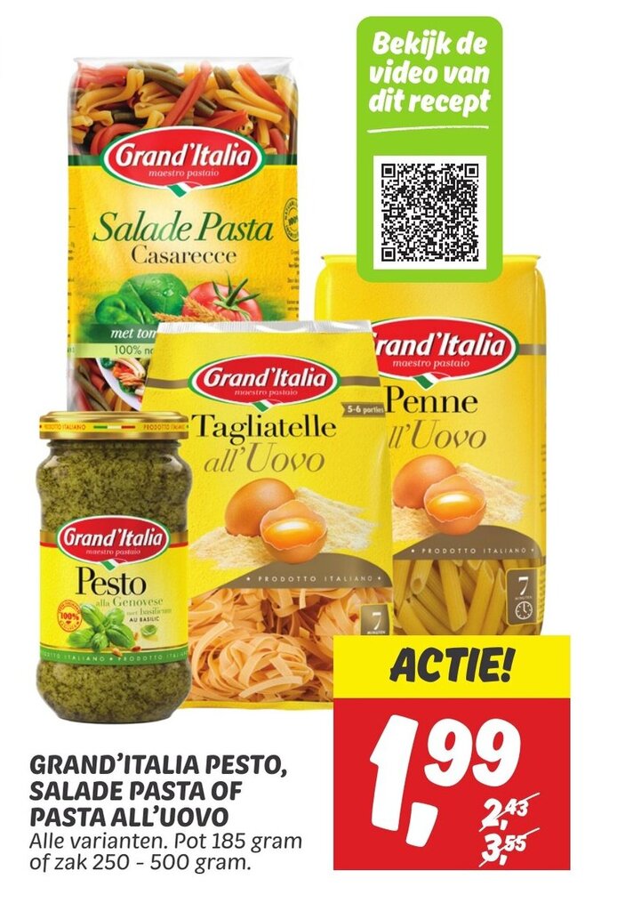 GRAND'ITALIA PESTO, SALADE PASTA OF PASTA ALL'UOVO Alle varianten. Pot ...