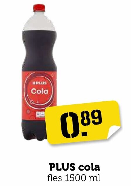 PLUS cola fles 1500 ml aanbieding bij Coop