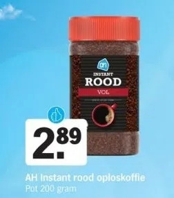 Ah instant rood oploskoffie aanbieding bij Albert Heijn