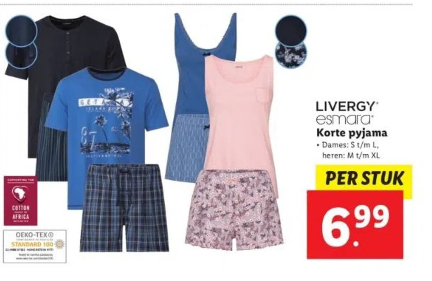 LIVERGY esmara Korte pyjama aanbieding bij Lidl