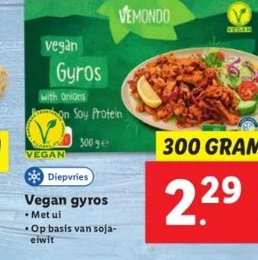 Vegan gyros aanbieding bij Lidl