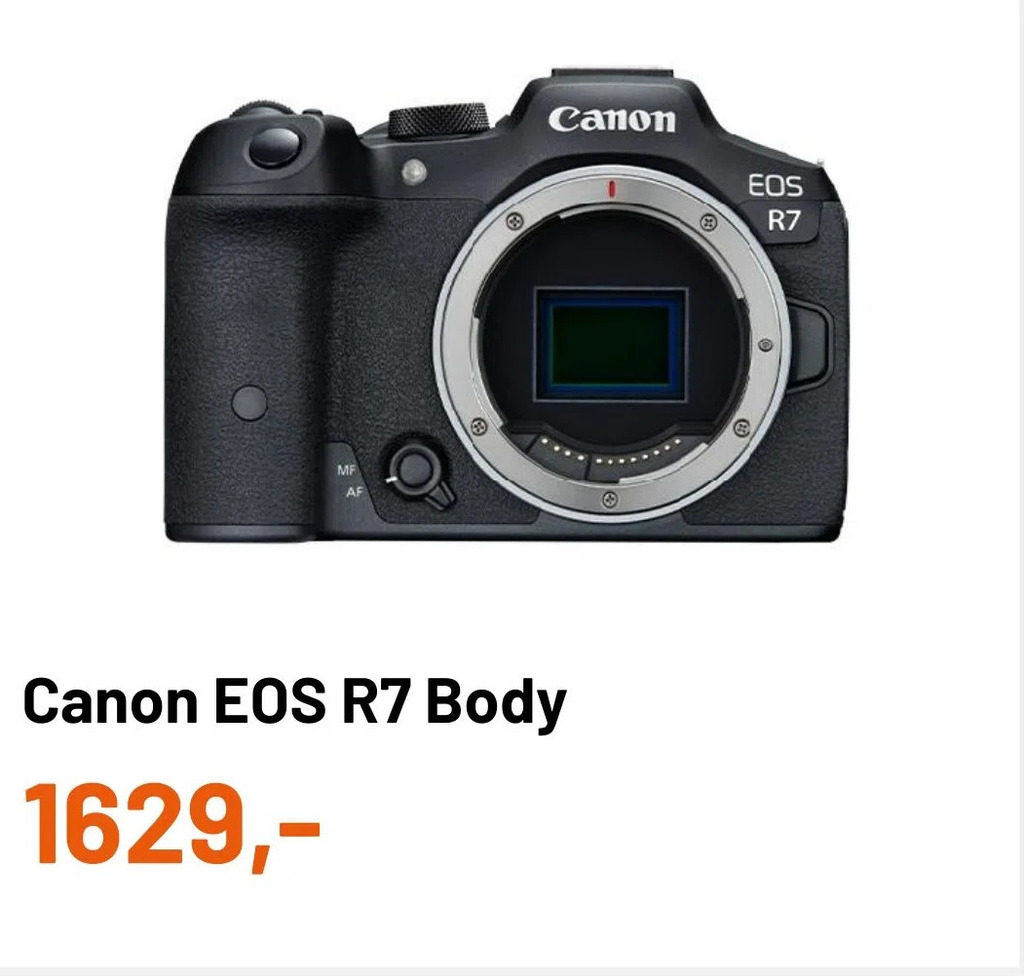 Canon eos r7 body aanbieding bij Kamera Express