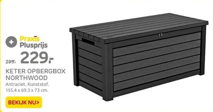 Keter opbergbox northwood aanbieding bij Praxis
