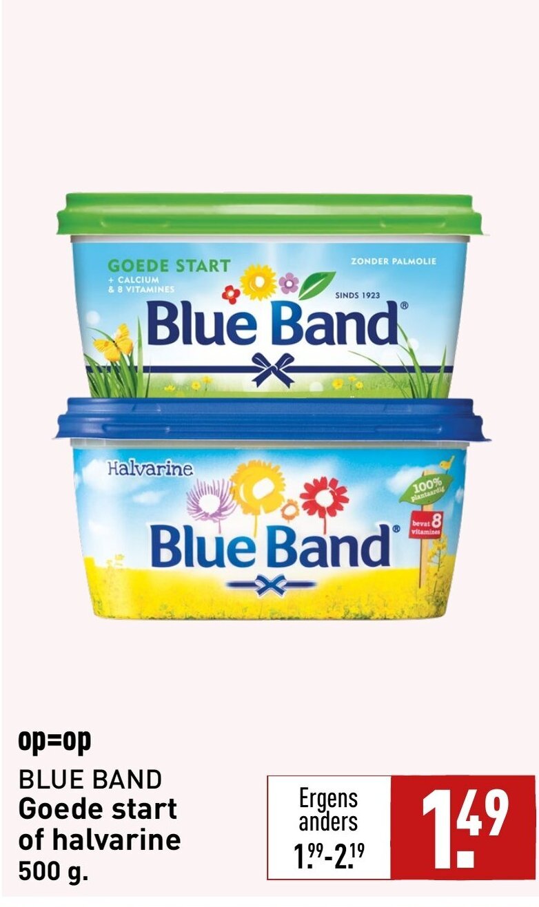 BLUE BAND Goede start of halvarine 500 g. aanbieding bij ALDI