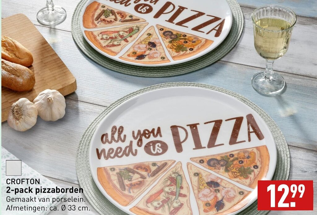 CROFTON 2-pack pizzaborden aanbieding bij ALDI
