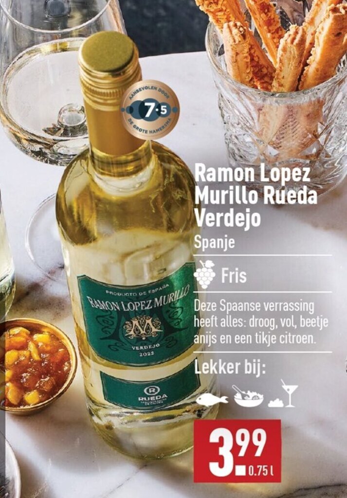 Ramon Lopez Murillo Rueda Verdejo 0.75 l aanbieding bij ALDI