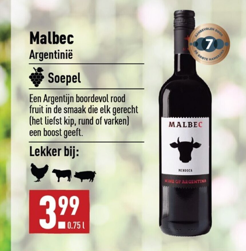 Malbec 0.75 l aanbieding bij ALDI