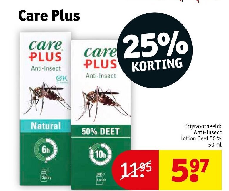 Care Plus Anti-Insect lotion 50ml aanbieding bij Kruidvat