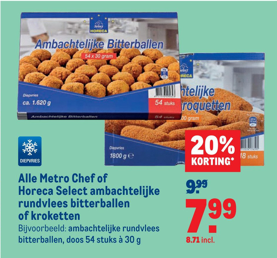 Alle Metro Chef of Horeca Select ambachtelijke rundvlees bitterballen ...
