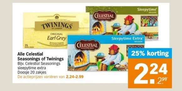 Alle celestial thee aanbieding bij Albert Heijn
