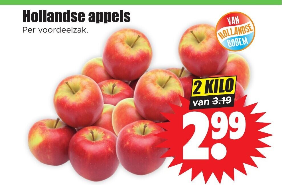 Hollandse appels 2 KILO aanbieding bij Dirk