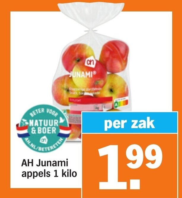 AH Junami appels 1 kilo aanbieding bij Albert Heijn