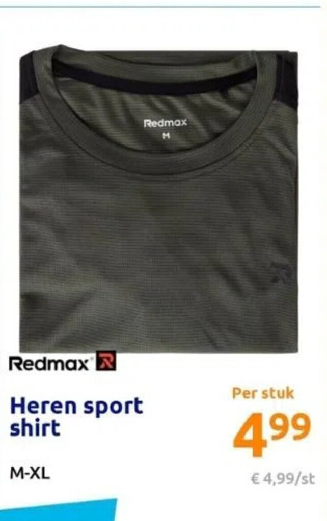 Redmax Heren sport shirt M-XL aanbieding bij Action