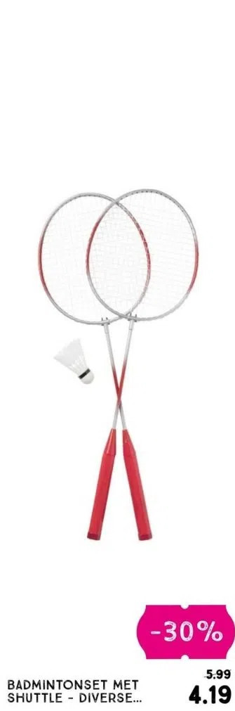 Badmintonset met shuttle - diverse varianten aanbieding bij Xenos
