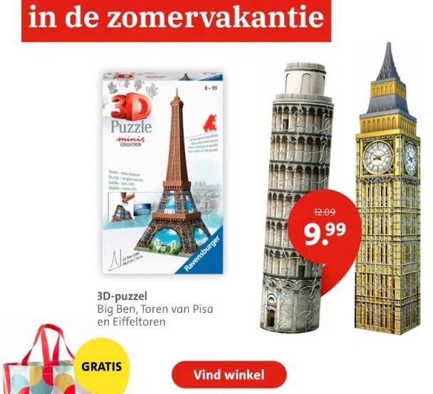 3d-puzzel aanbieding bij Bruna