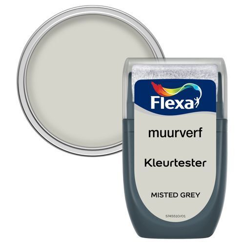 Flexa muurverf tester misted grey 30ml aanbieding bij Praxis