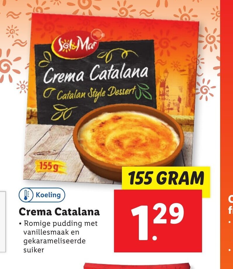 Crema Catalana 155 gram aanbieding bij Lidl