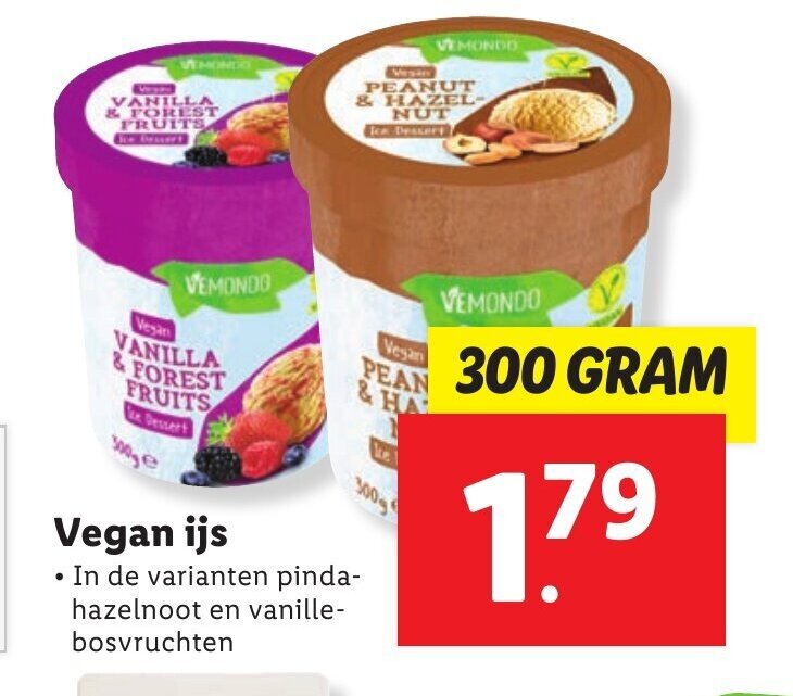 Vegan ijs 300g aanbieding bij Lidl