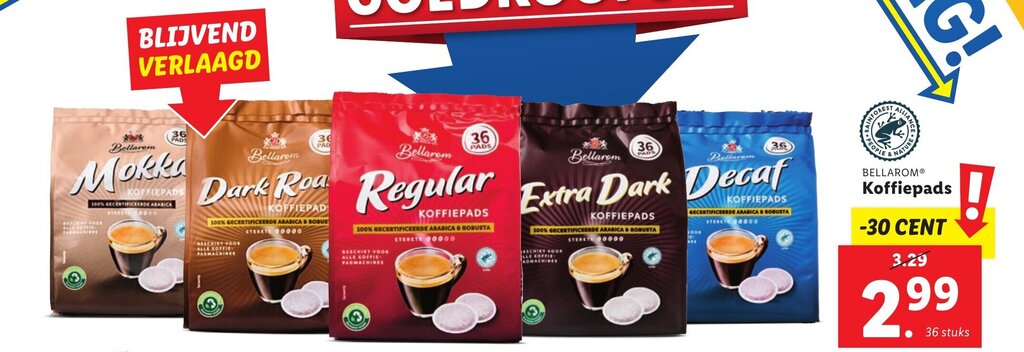 BELLAROMⓇ Koffiepads aanbieding bij Lidl