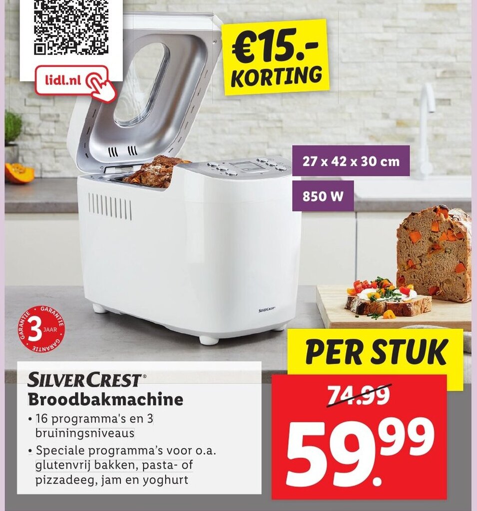 SILVERCRESTⓇ Broodbakmachine aanbieding bij Lidl