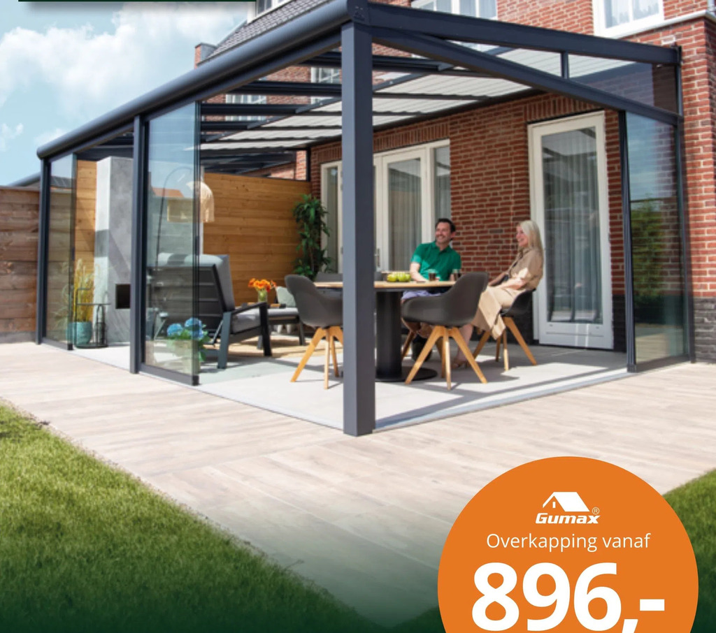 Overkapping aanbieding bij Tuinmaximaal