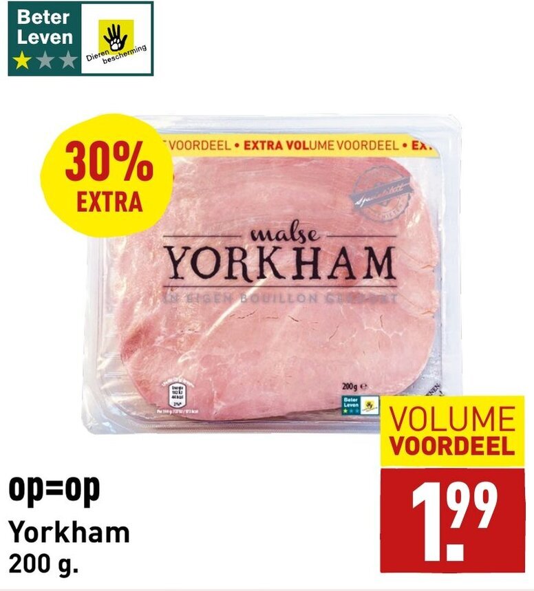 Yorkham 200 g. aanbieding bij ALDI