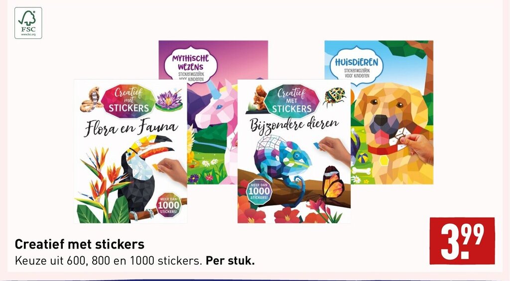 Creatief met stickers Keuze uit 600, 800 en 1000 stickers. aanbieding ...