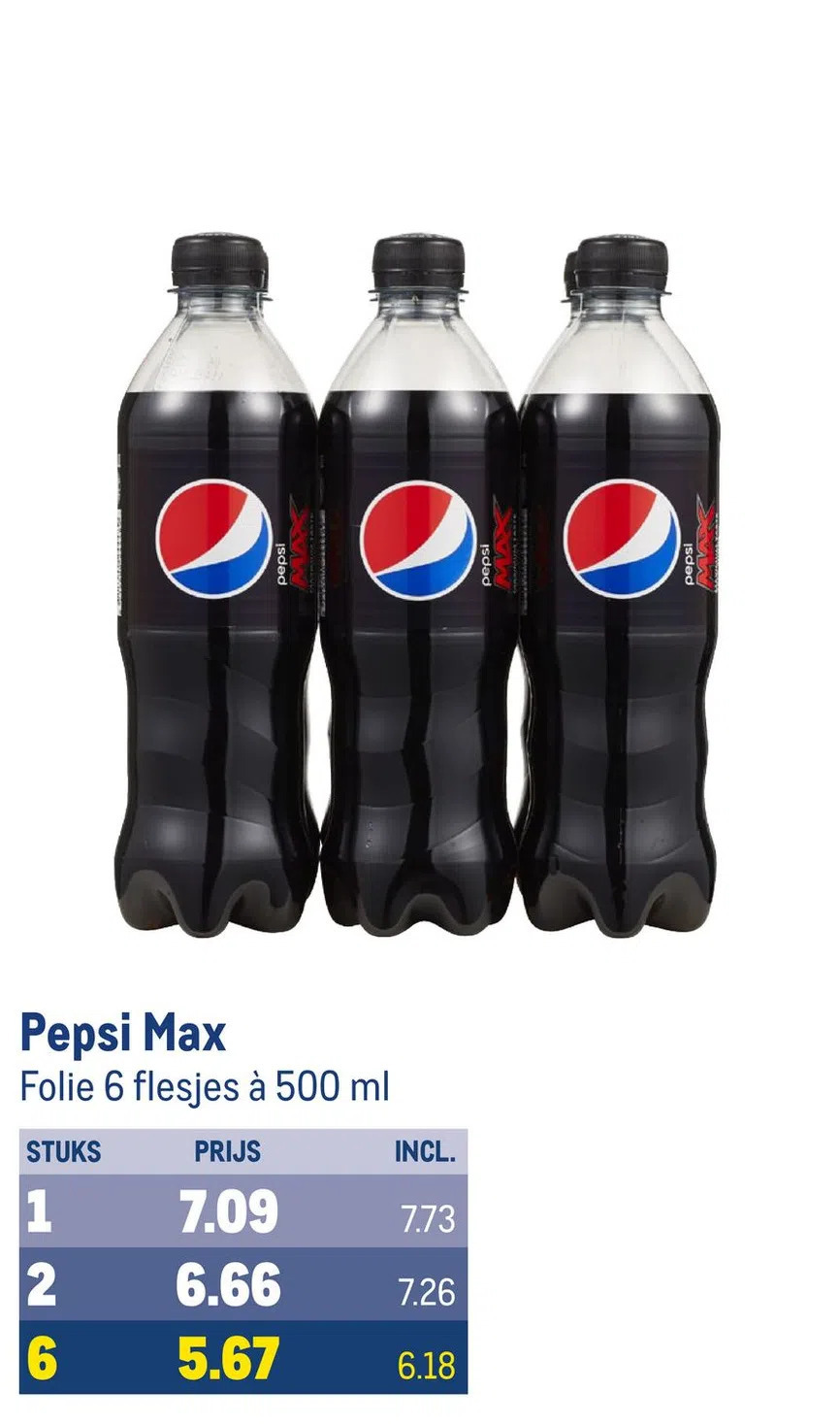 Pepsi max aanbieding bij Makro