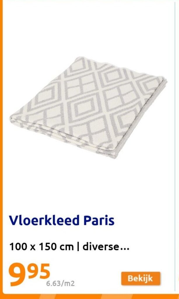 Vloerkleed Paris 100 x 150 cm | diverse... aanbieding bij Action