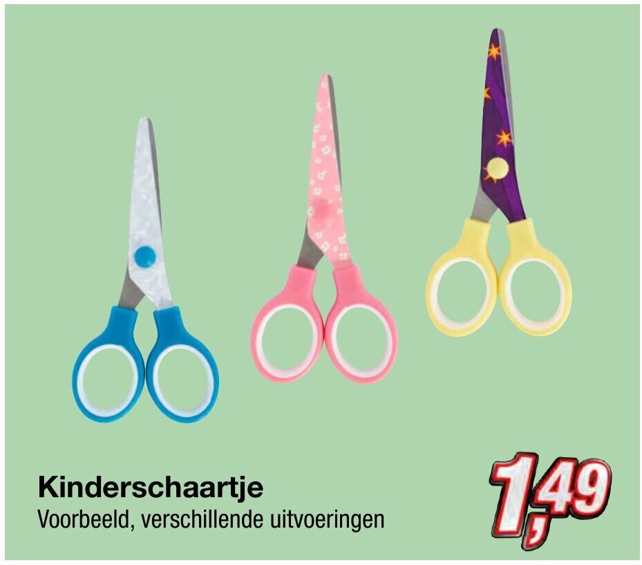 Kinderschaartje Voorbeeld, verschillende uitvoeringen aanbieding bij Kik