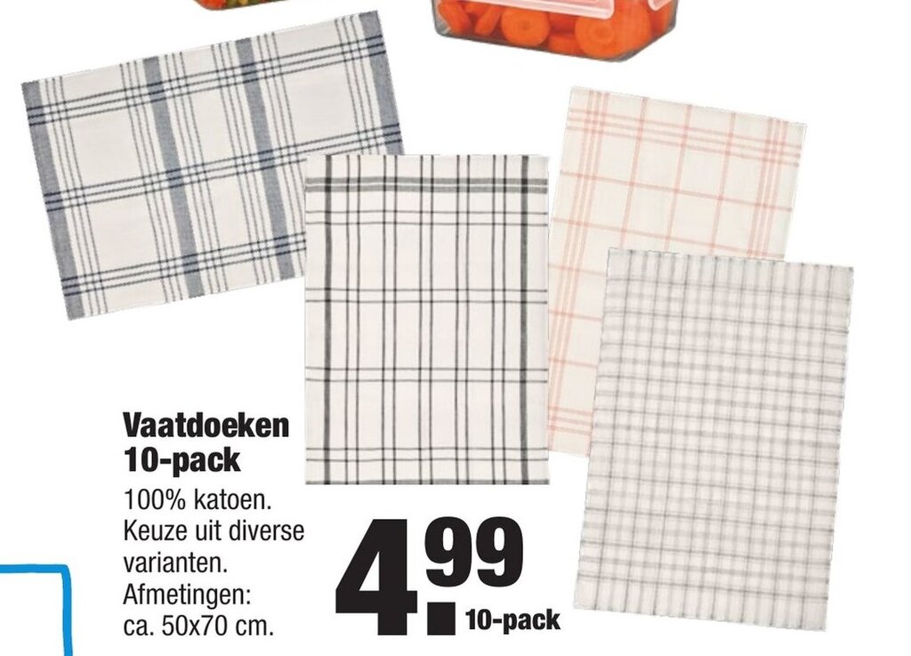 Vaatdoeken 10-pack aanbieding bij ALDI