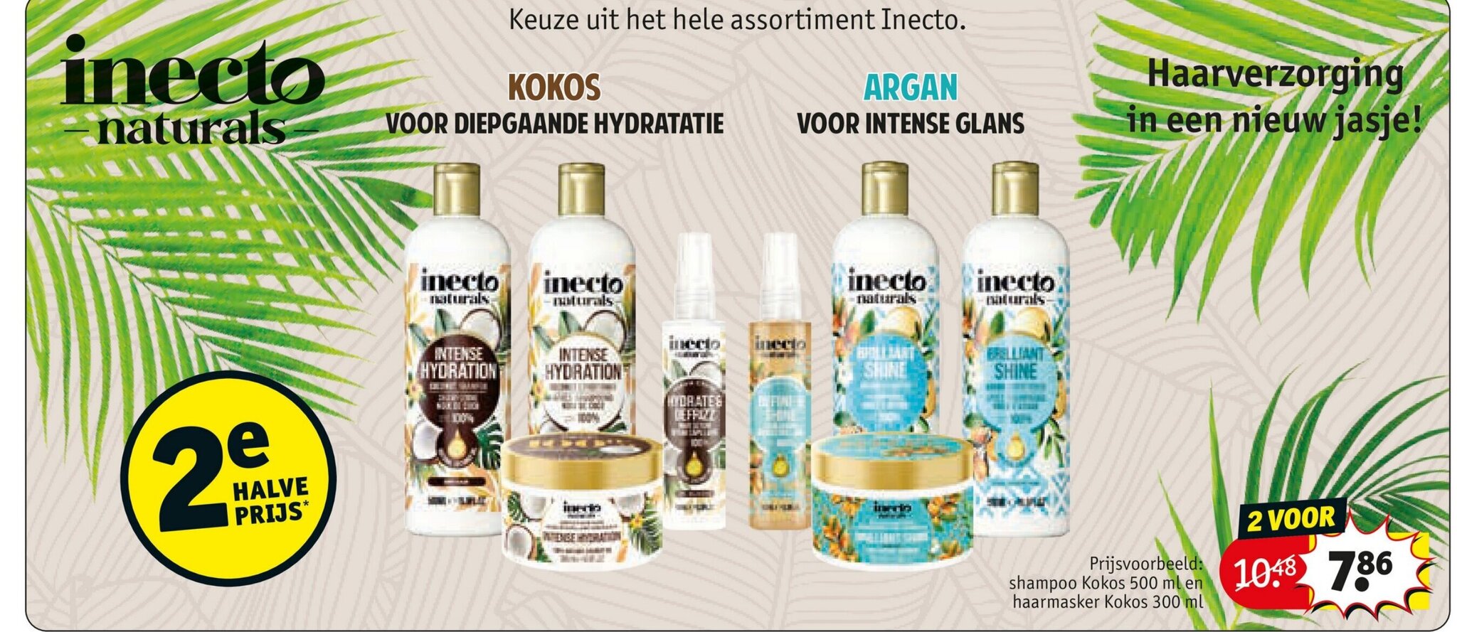 Keuze uit het hele assortiment Inecto. 500ml shampoo en haarmasker ...