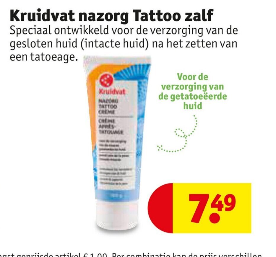 Kruidvat nazorg Tattoo zalf aanbieding bij Kruidvat