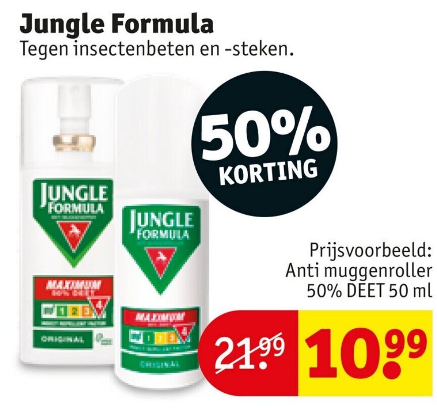 Jungle Formula Tegen insectenbeten en -steken. aanbieding bij Kruidvat
